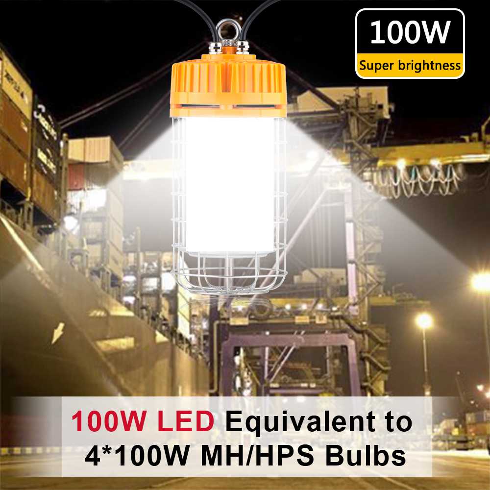 LED Temporary Lighting for Construction 150W 5000K 19,500Lm with AC120 ...