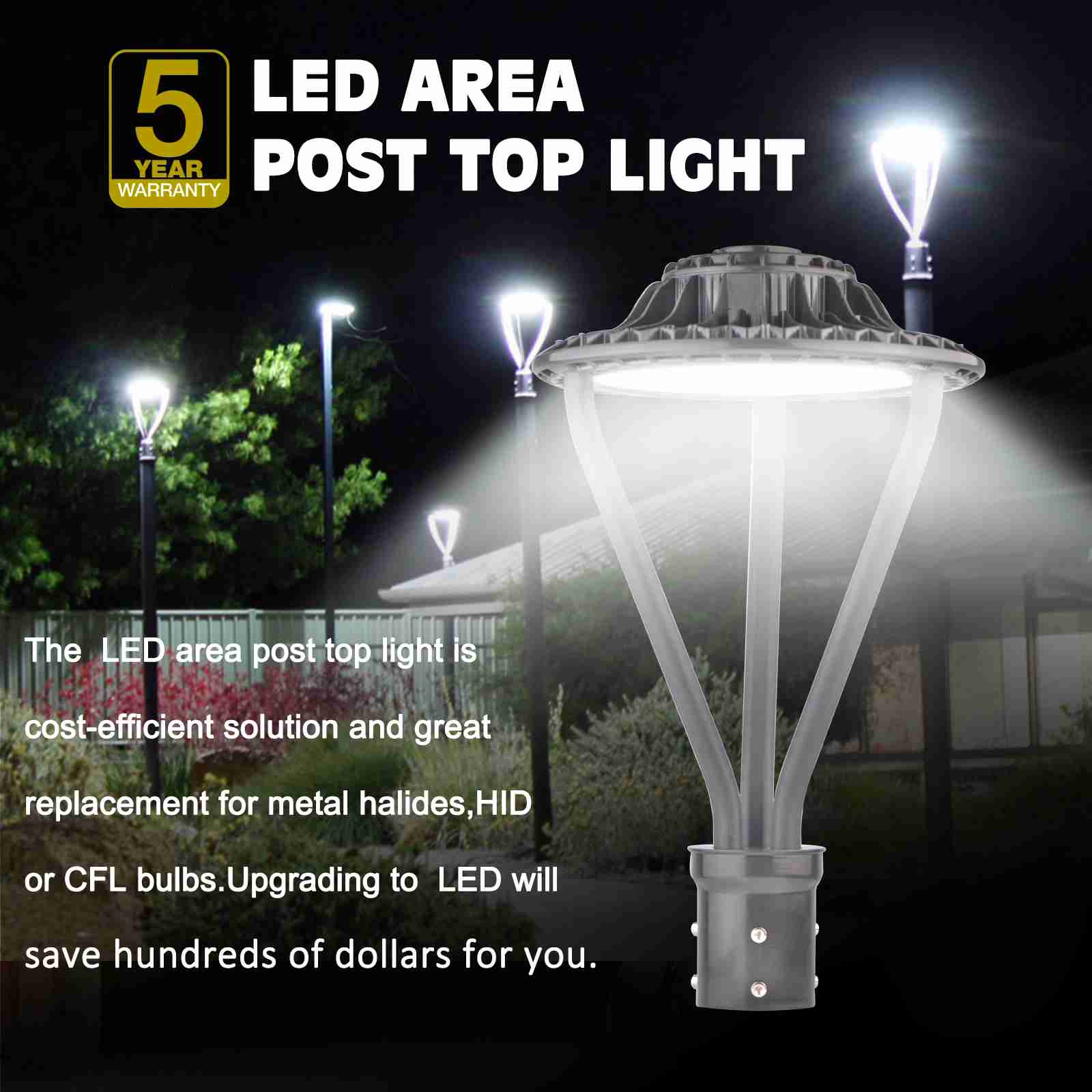 Led Post Top 30W Replace HPS 100W for Public parks Lighting – Eco Glxy