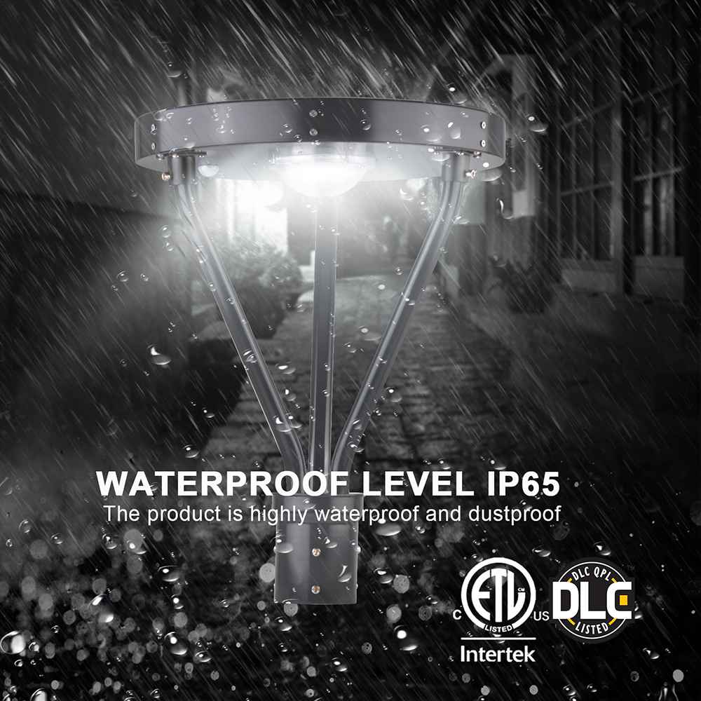 Solar LED Post Top 25W IP65 5000K 3,000Lm with Black Finish – Eco Glxy